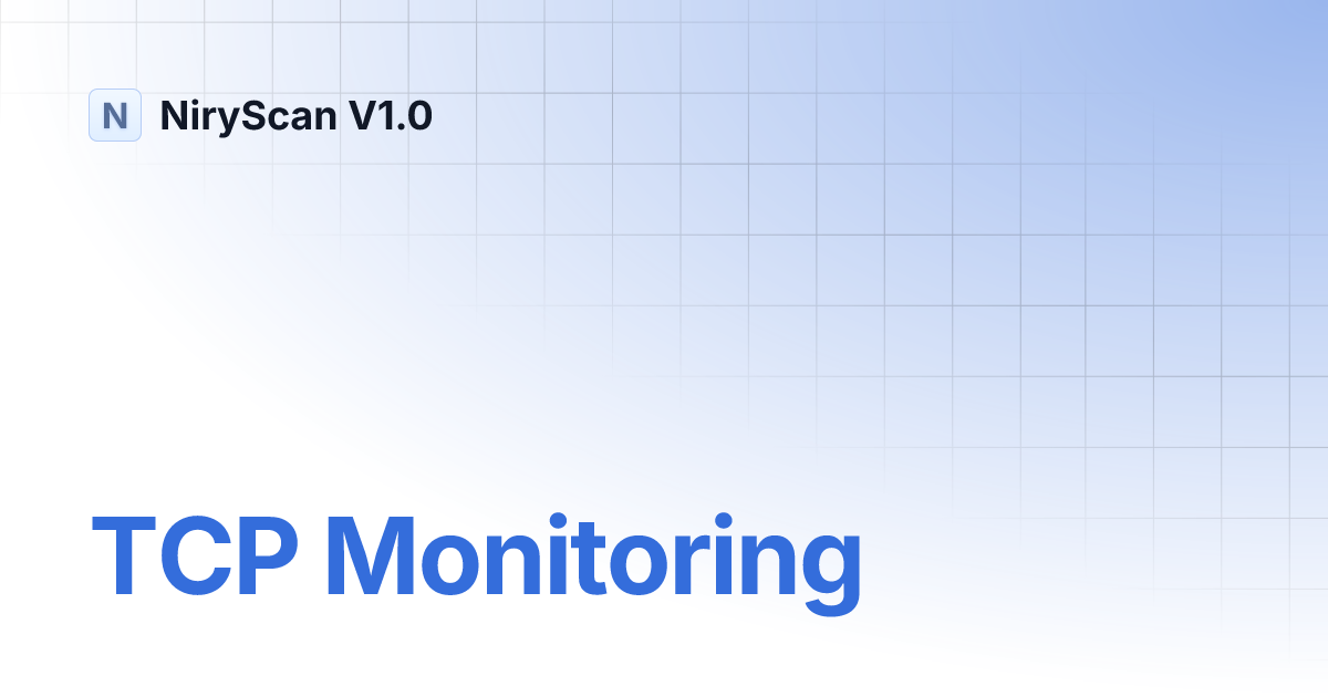 TCP Monitoring | NiryScan V1.0